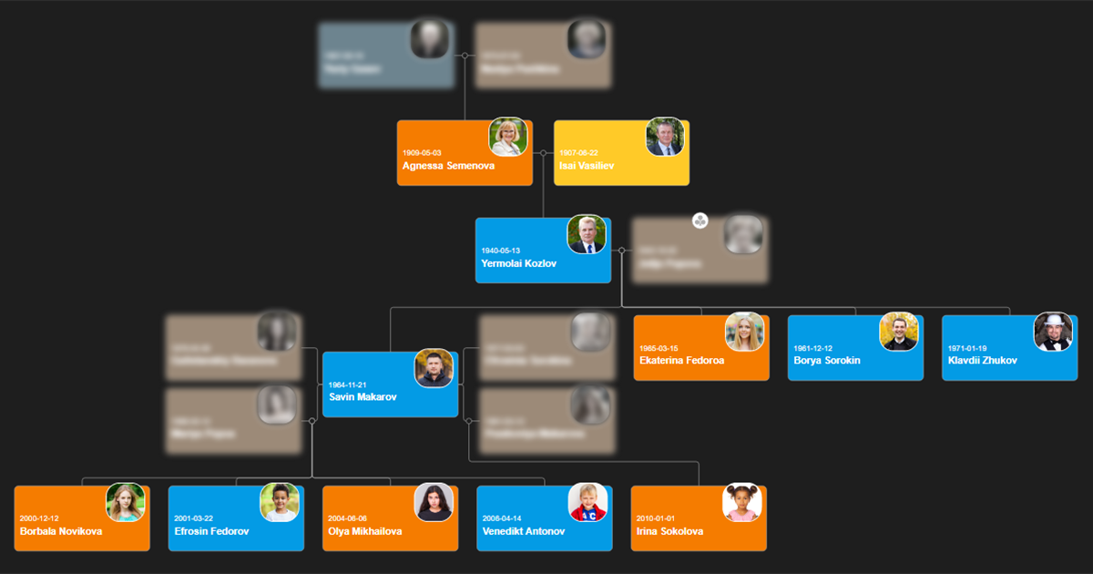 Highlight selected node - FamilyTree JS
