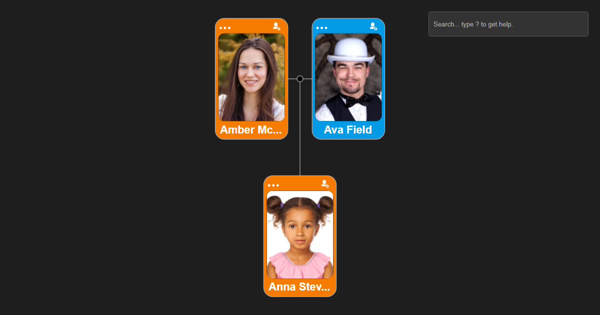 Mobile template - Family Tree JS