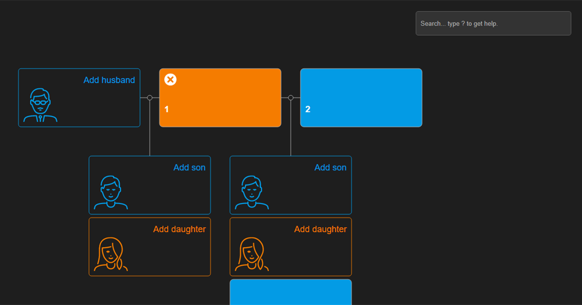 Remove add mother and father - FamilyTree JS