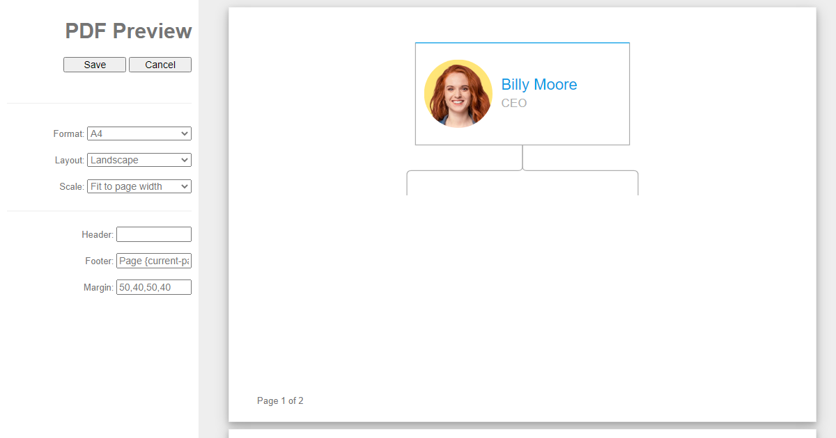 Export to PDF - Docs | BALKAN OrgChart JS